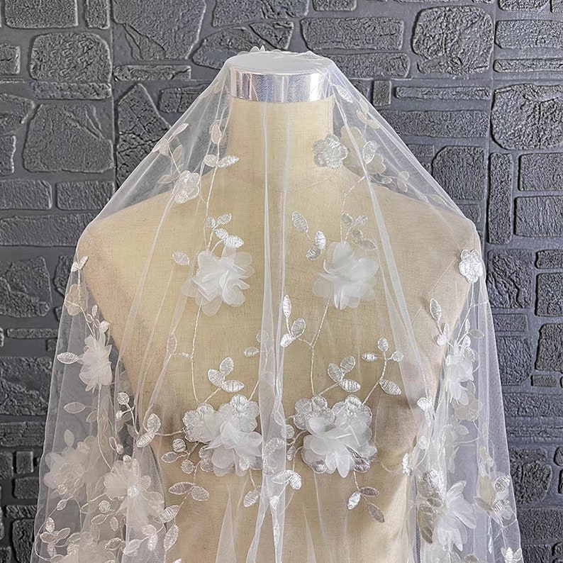 Flower Mesh Fabric,wedding Tulle Mesh Fabric,embroidered Fabric,wedding ...