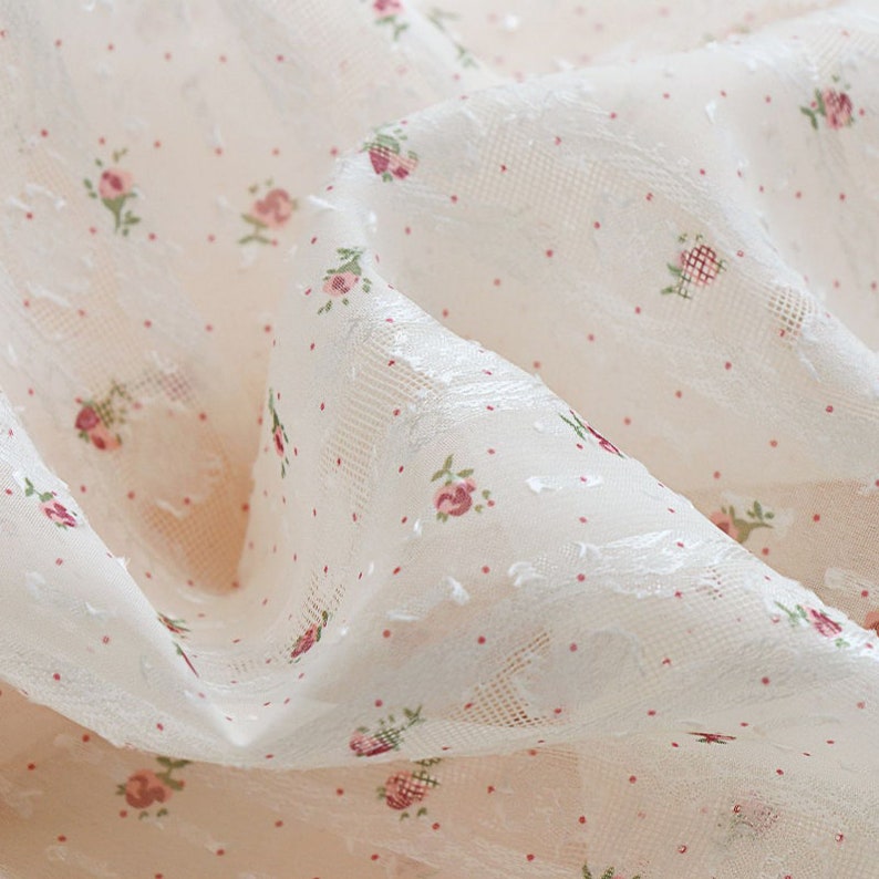 Flower Chiffon Fabric,apricot Fabric,floral Fabric,printed Fabric,soft ...