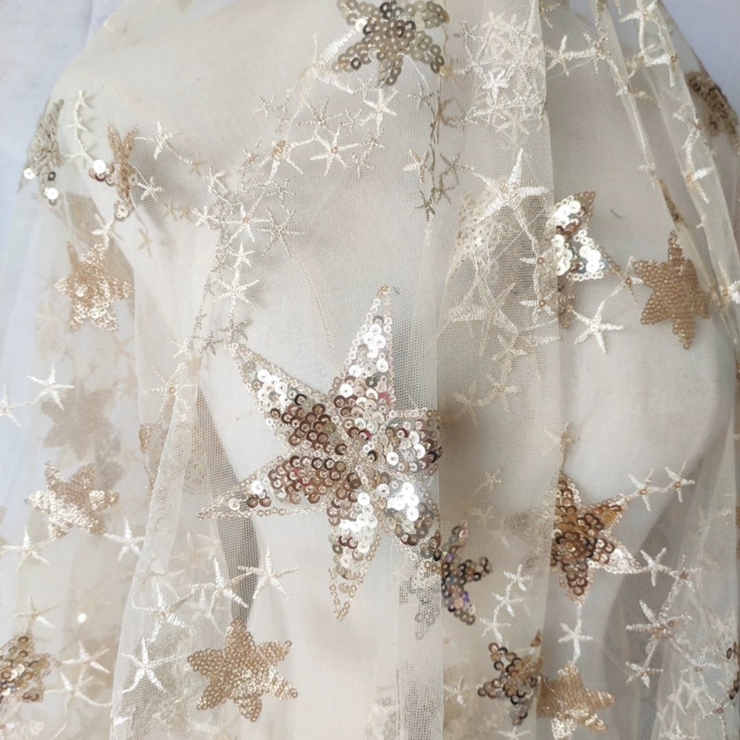 Star Mesh Fabric,sequin Fabric,wedding Tulle Mesh Fabric,star Fabric ...
