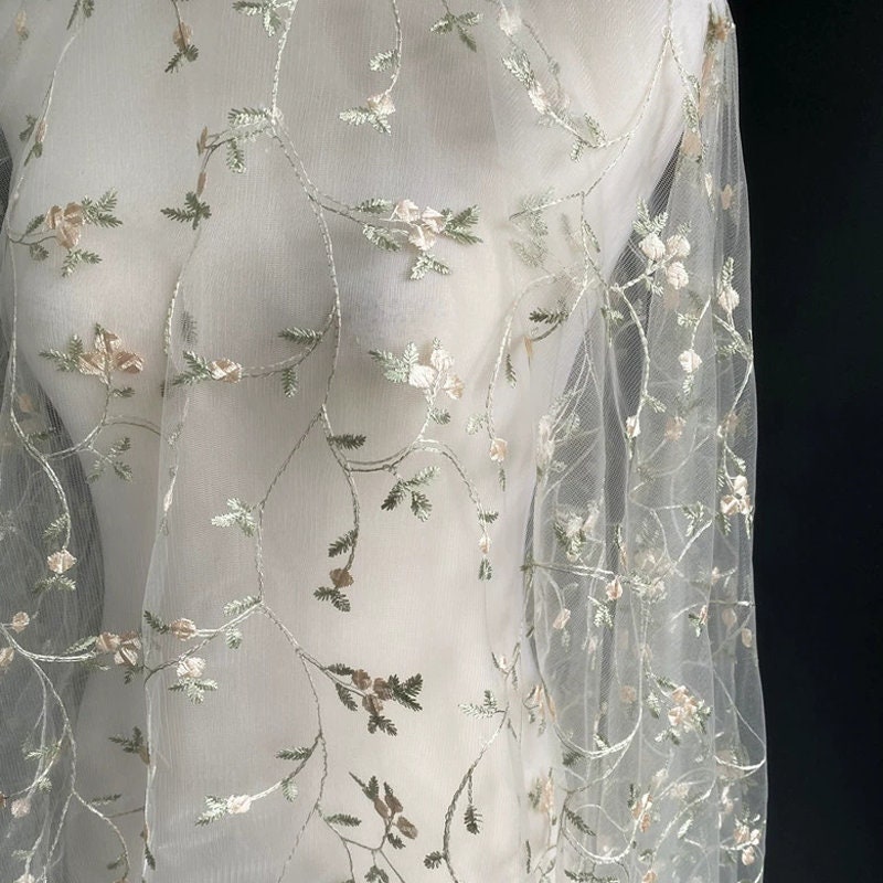 Flower Mesh Fabric,wedding Tulle Mesh Fabric,embroidered Fabric,wedding ...