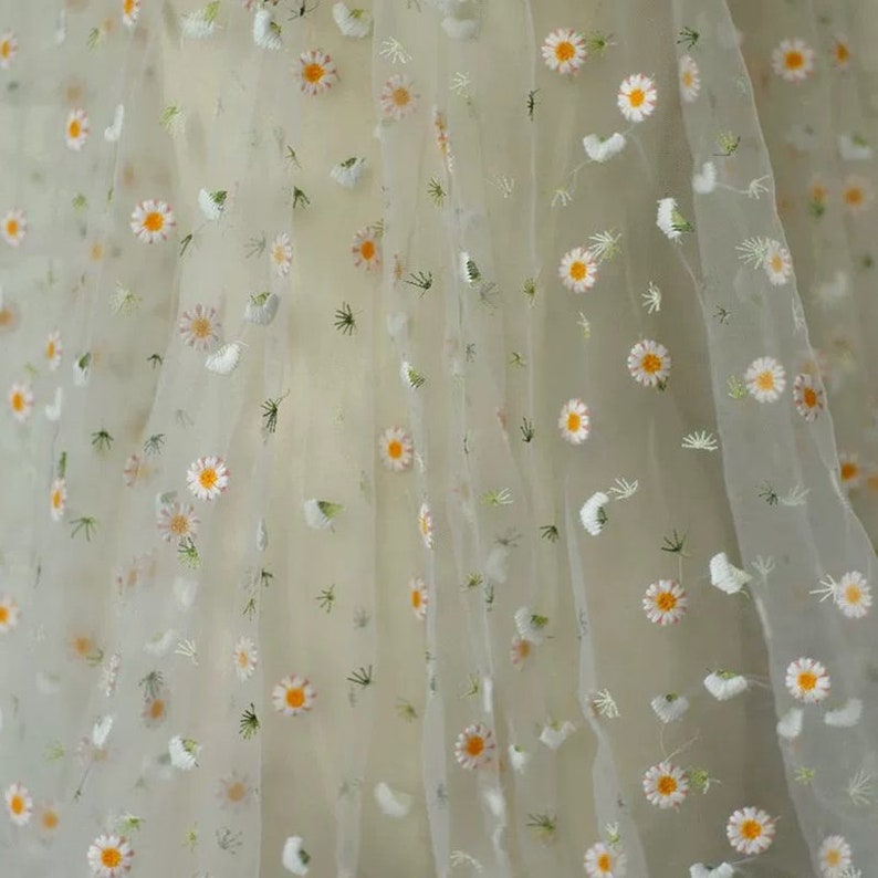 Flower Mesh Fabric,wedding Tulle Mesh Fabric,embroidered Flower Fabric ...