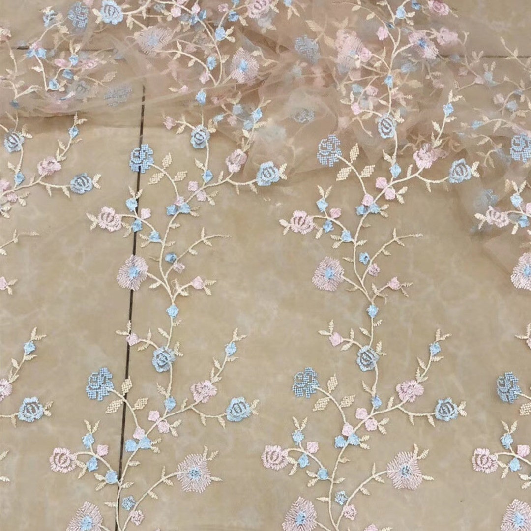 Flower Mesh Fabric,wedding Tulle Mesh Fabric,embroidered Flower Fabric ...