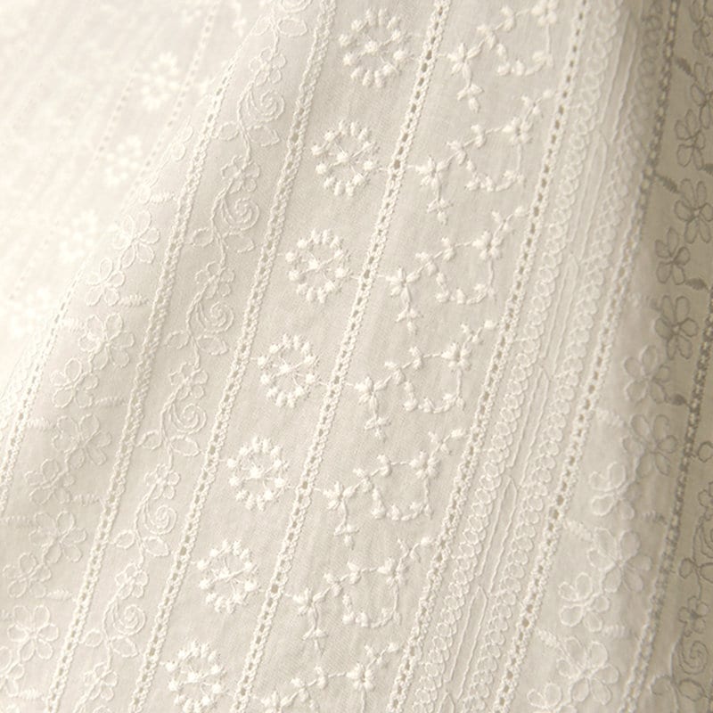 White Cotton Fabric,cream Fabric,floral Fabric,pillow Cotton Fabric ...