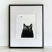 Black Cat Linocut Print, Hunting Fly Art, Signed Handmade Artwork - Etsy