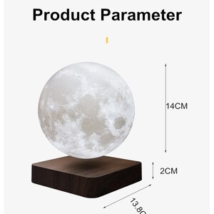 Creative 3D Magnetic Levitation Moon Lamp, Night Light Rotating Led ...