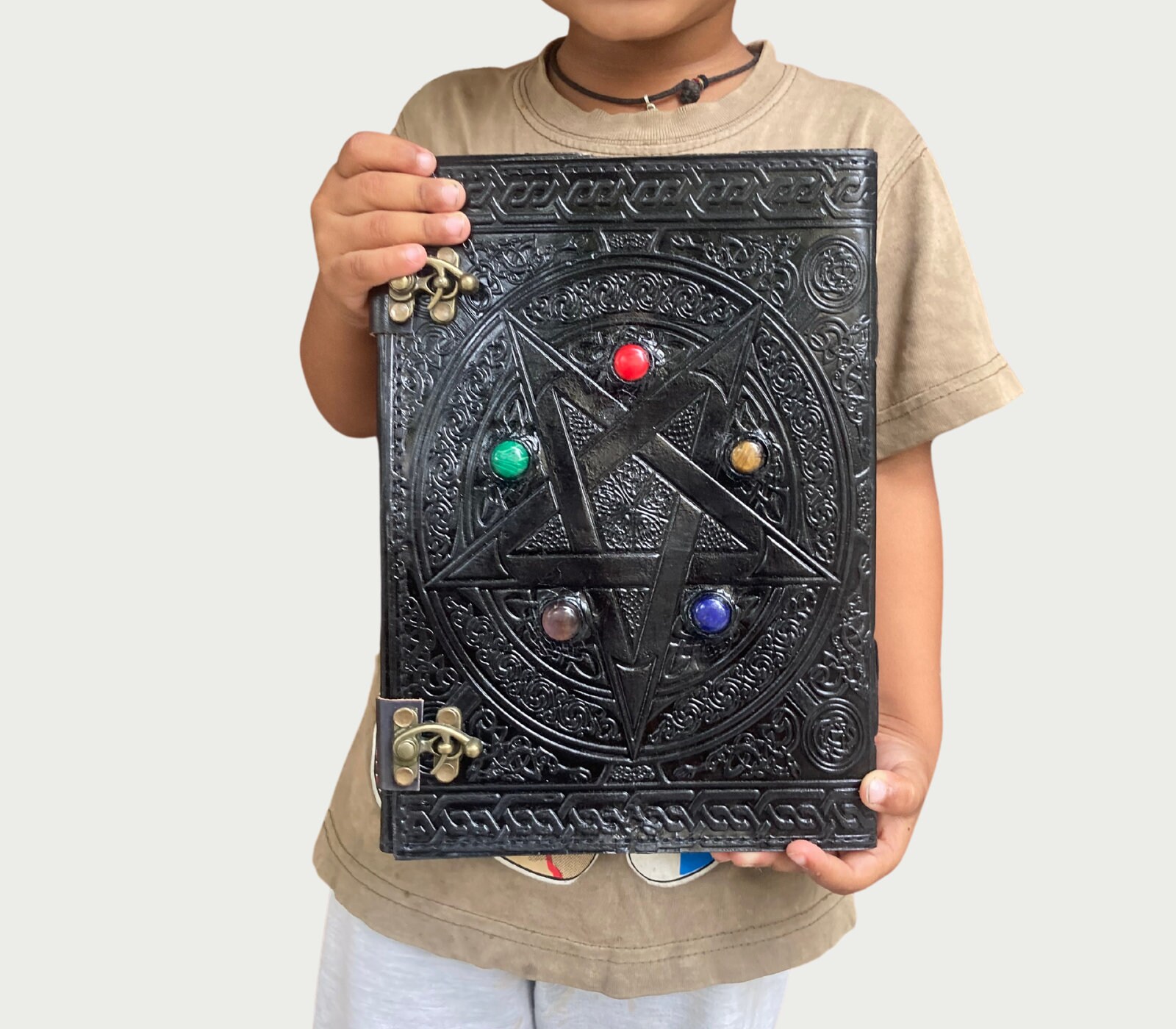 Buy Celtic Star Leather Journal Large Journal Pentagram Journal Online in India - Etsy