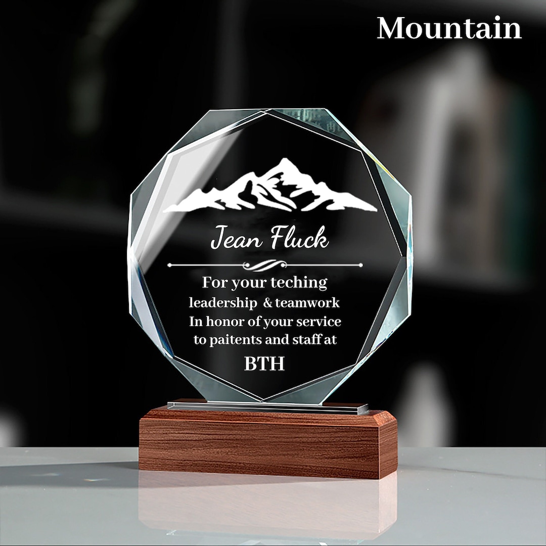 Customized Crystal Employee Awardretirement Recognitionfor - Etsy