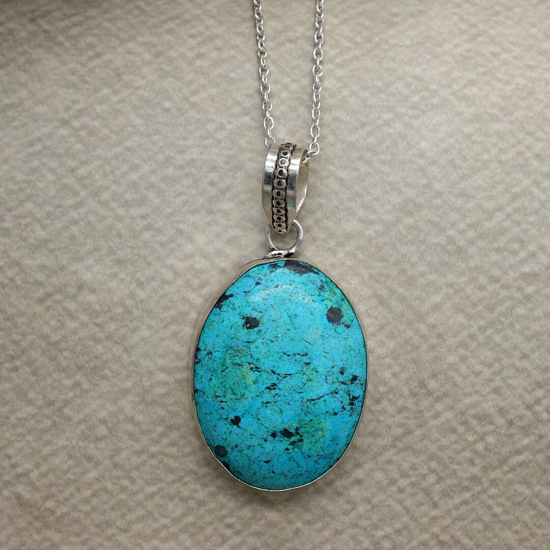 Dainty Turquoise Necklace, Dainty Necklace, Handmade Silver Jewelry ...