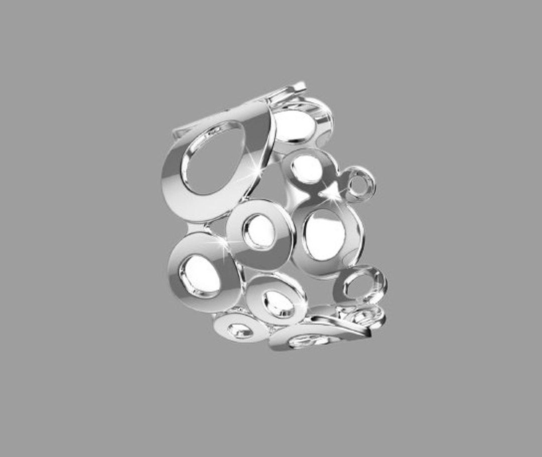 Sterling Silver Bubble Ring Silver Ring Band Circle Ring - Etsy