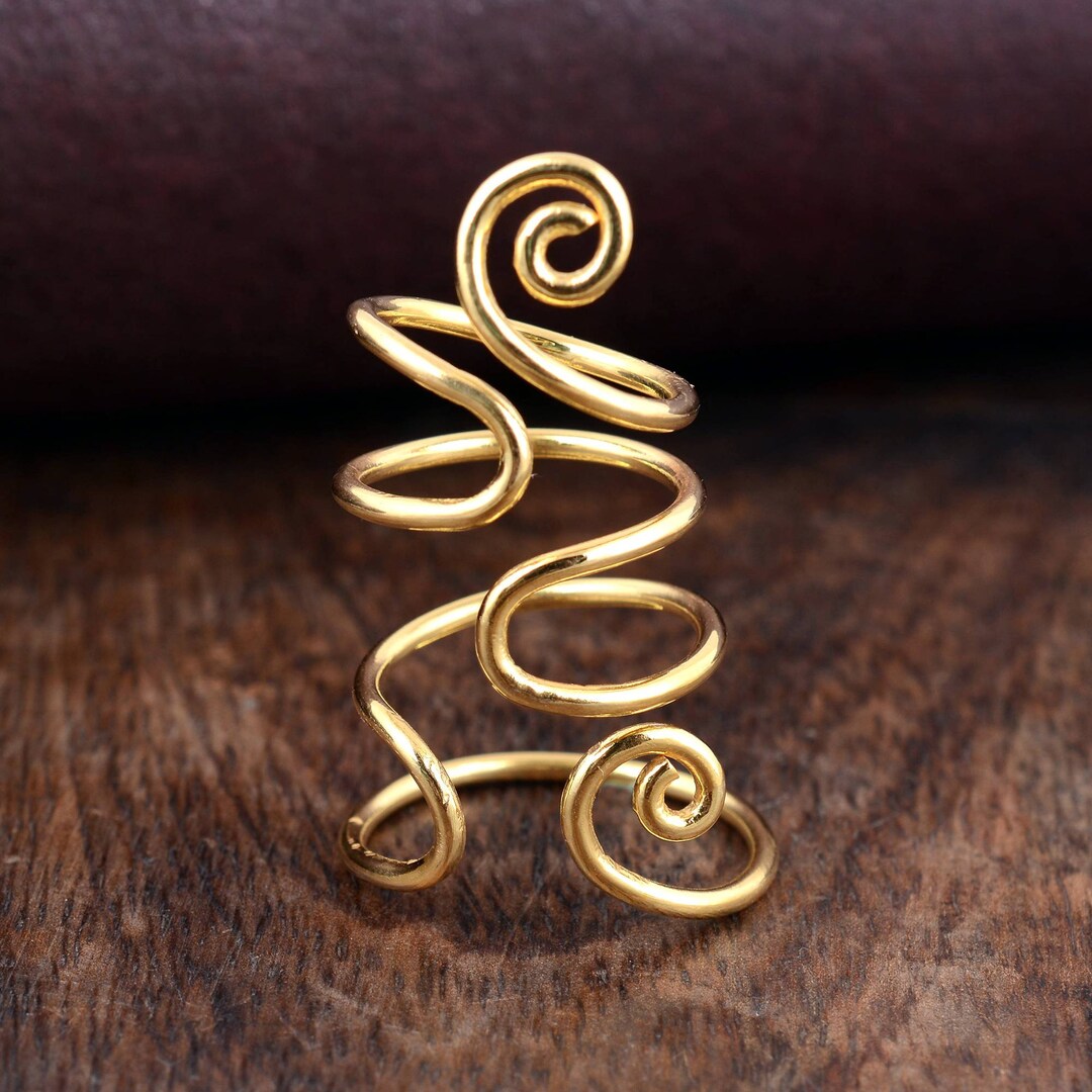 Trigger Finger Rings, 18k Gold Fill, Brass Ring, Geometric Ring, EDS ...