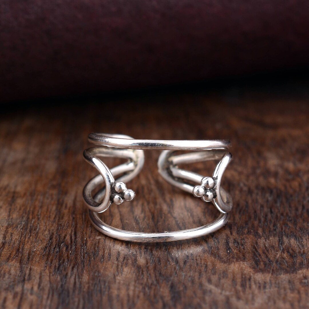 Antique German Silver Adjustable Ring, German Silver, Handmade Natural ...