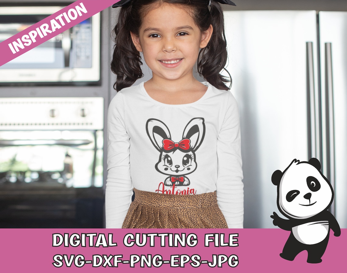 Easter SVG Bunny, Bunny Name Frame SVG, Spring Svg, Bunny Svg, Easter ...