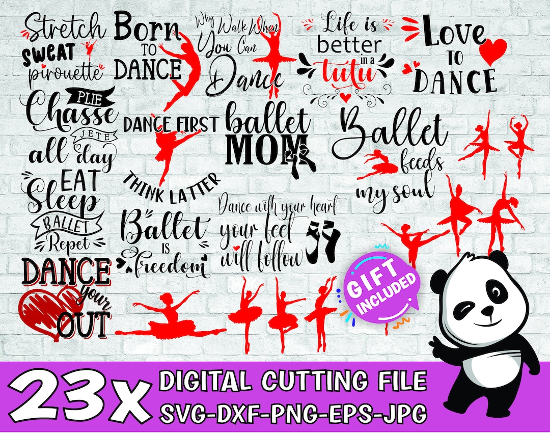 Ballet Svg, Dance Silhouette Cut Files, Dance Svg, Ballet Design Svg ...