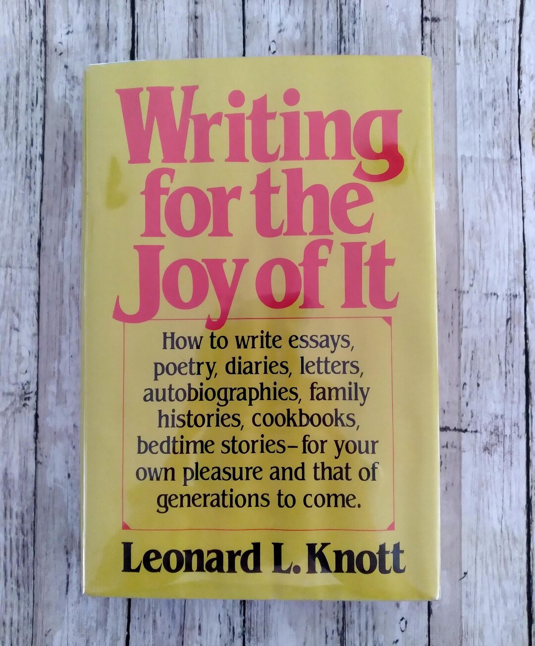 1983 Writing for the Joy of It, Leonard L. Knott - Etsy