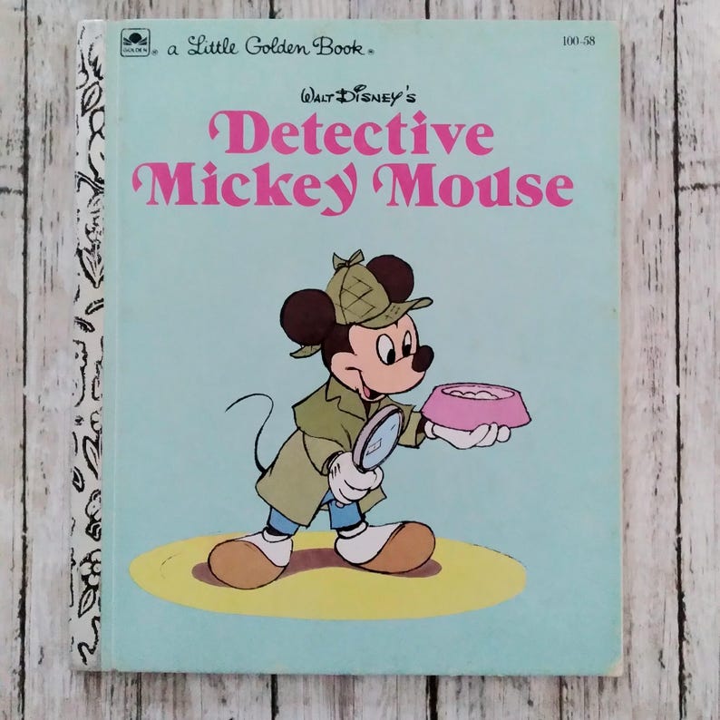 Detective Mickey Mouse, Vintage 1985 Little Golden Book - Etsy
