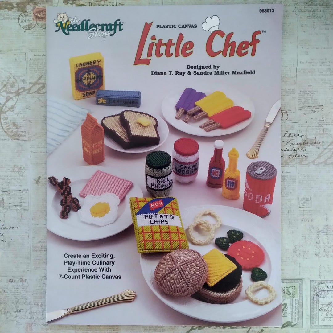 1998 Little Chef Plastic Canvas Pattern Book From the Needlecraft Shop ...