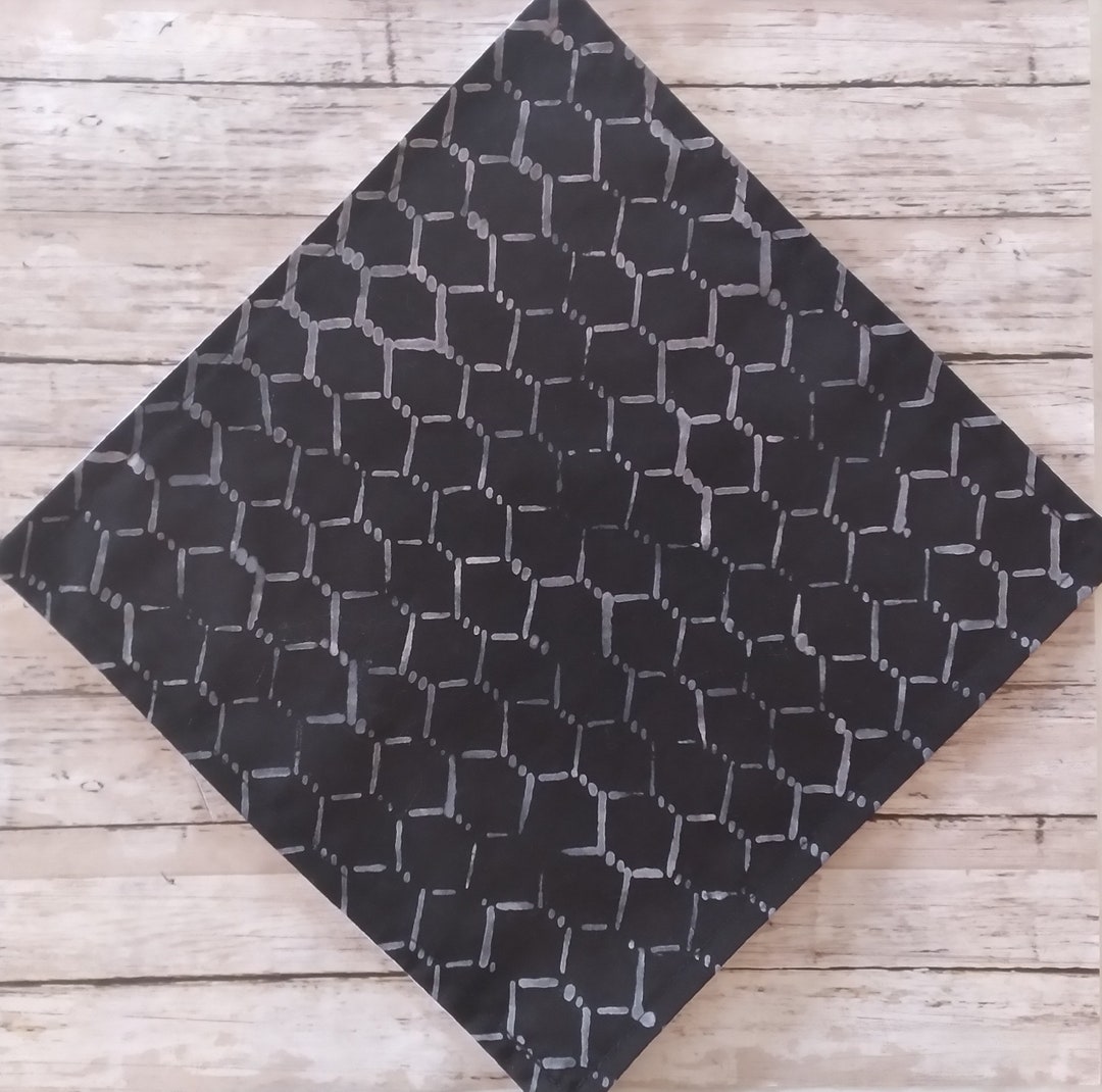 9 X 9 Inch Black Chicken Wire Print Cloth Napkins, Reusable Farmhouse ...