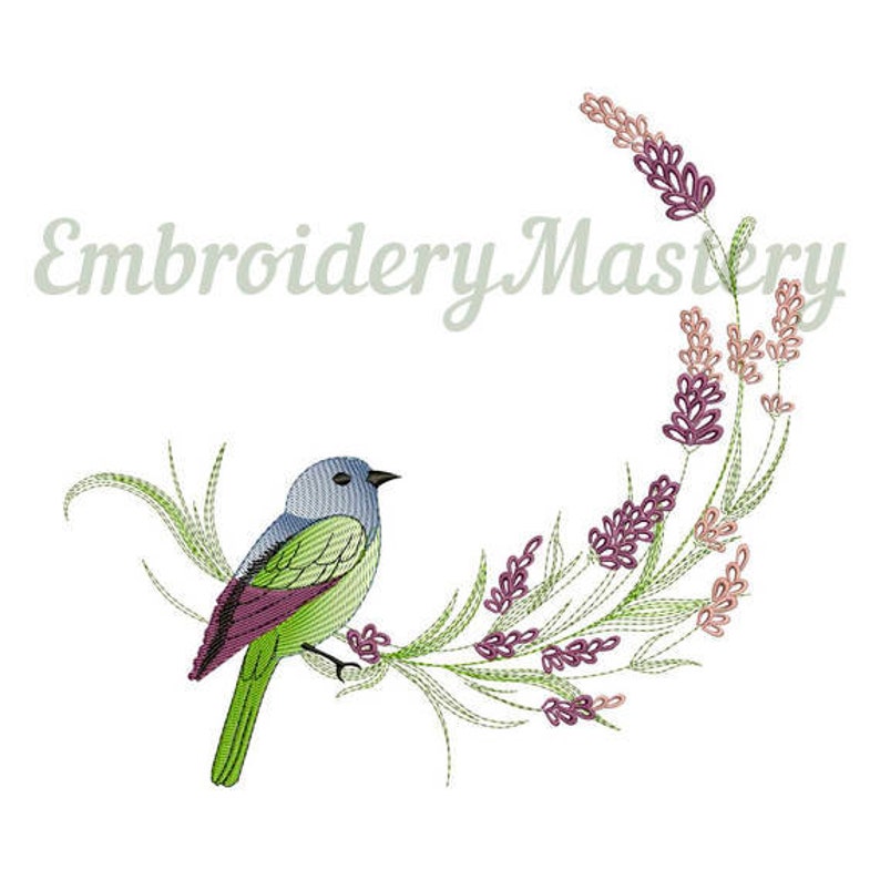 Little Bird Embroidery Design. Lavender and Little BIRD. Bird - Etsy