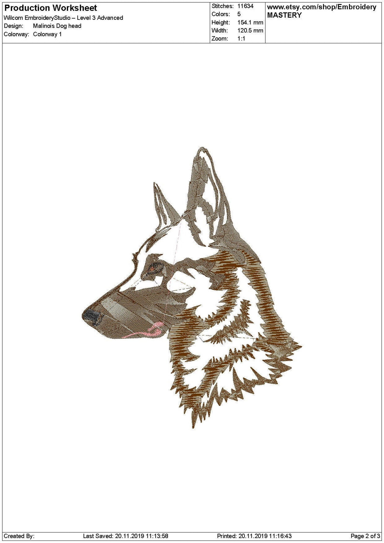 Stickdatei Malinois Hund. 4 Größen - Etsy.de