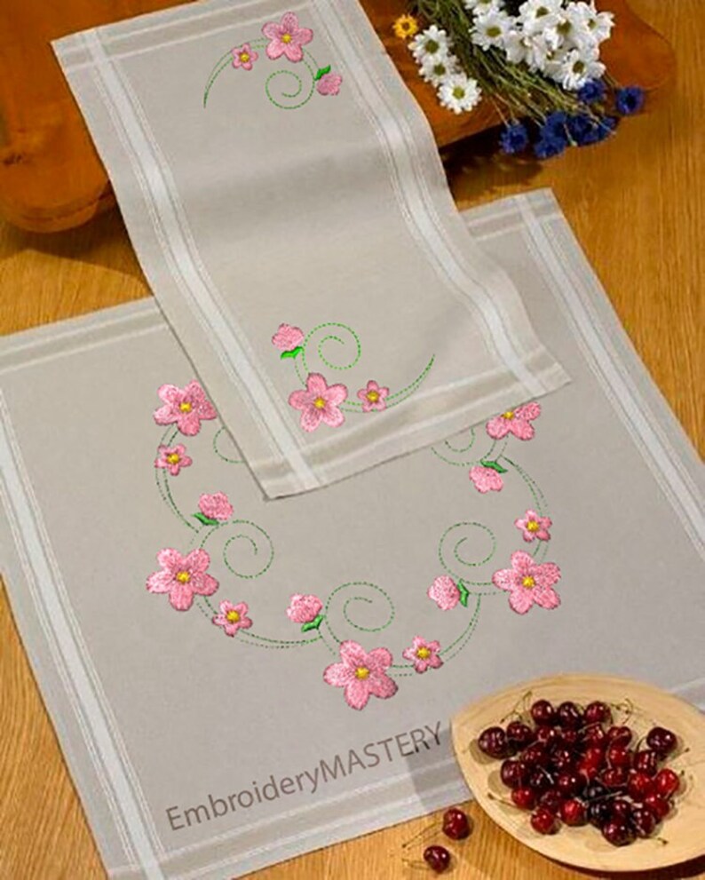 Flower Wreath Embroidery Design. Wreath Embroidery. Summer - Etsy