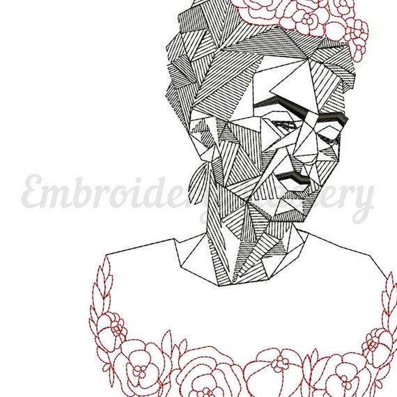 Frida Machine Embroidery Design. 3 Sizes. Instant Download - Etsy