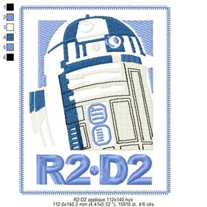 R2D2 Applique. Star Wars Machine Embroidery Design. Chevron Star Wars ...