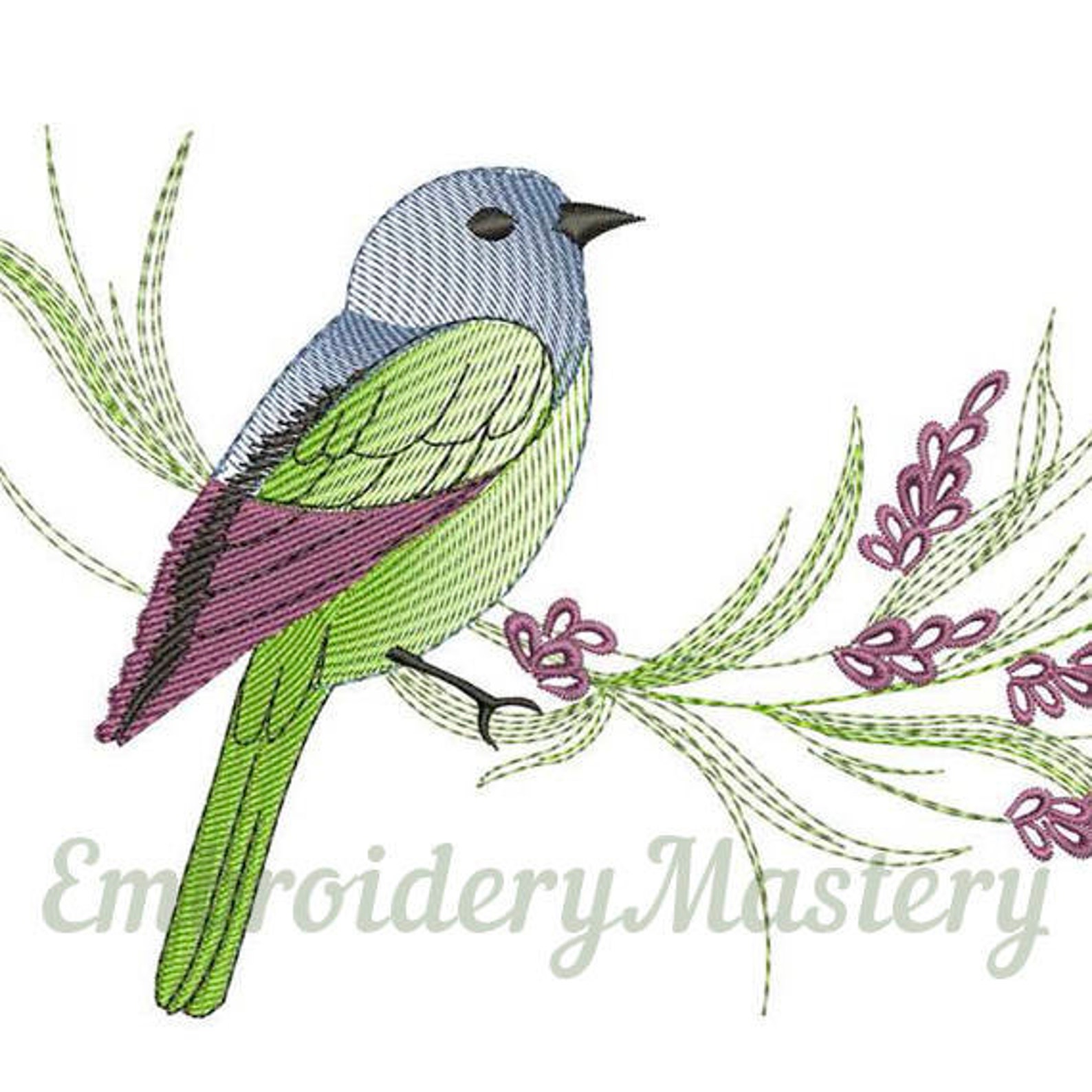 Little Bird Embroidery Design. Lavender and Little BIRD. Bird - Etsy