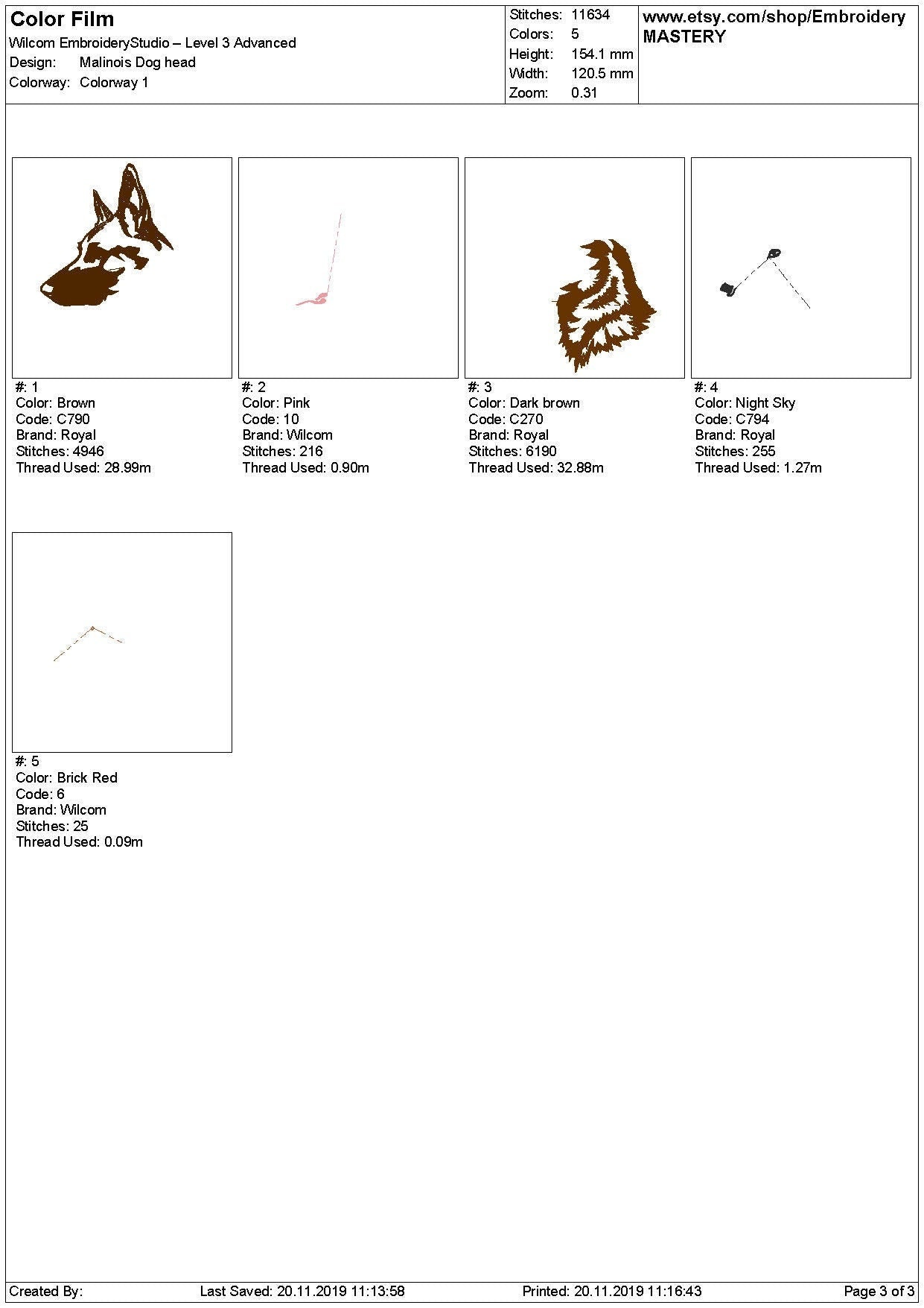 Stickdatei Malinois Hund. 4 Größen | Etsy