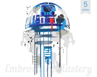 Space Robot 2 Embroidery Design 6 Sizes 10 Formats R2D2 Machine ...