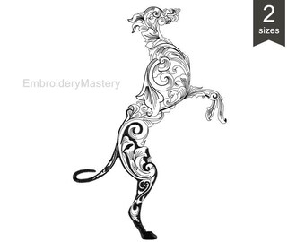 Greyhound Dog Machine Embroidery Design - Etsy
