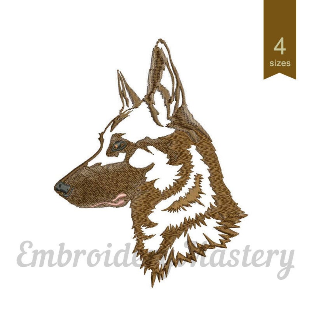 Stickdatei Malinois Hund. 4 Größen - Etsy.de