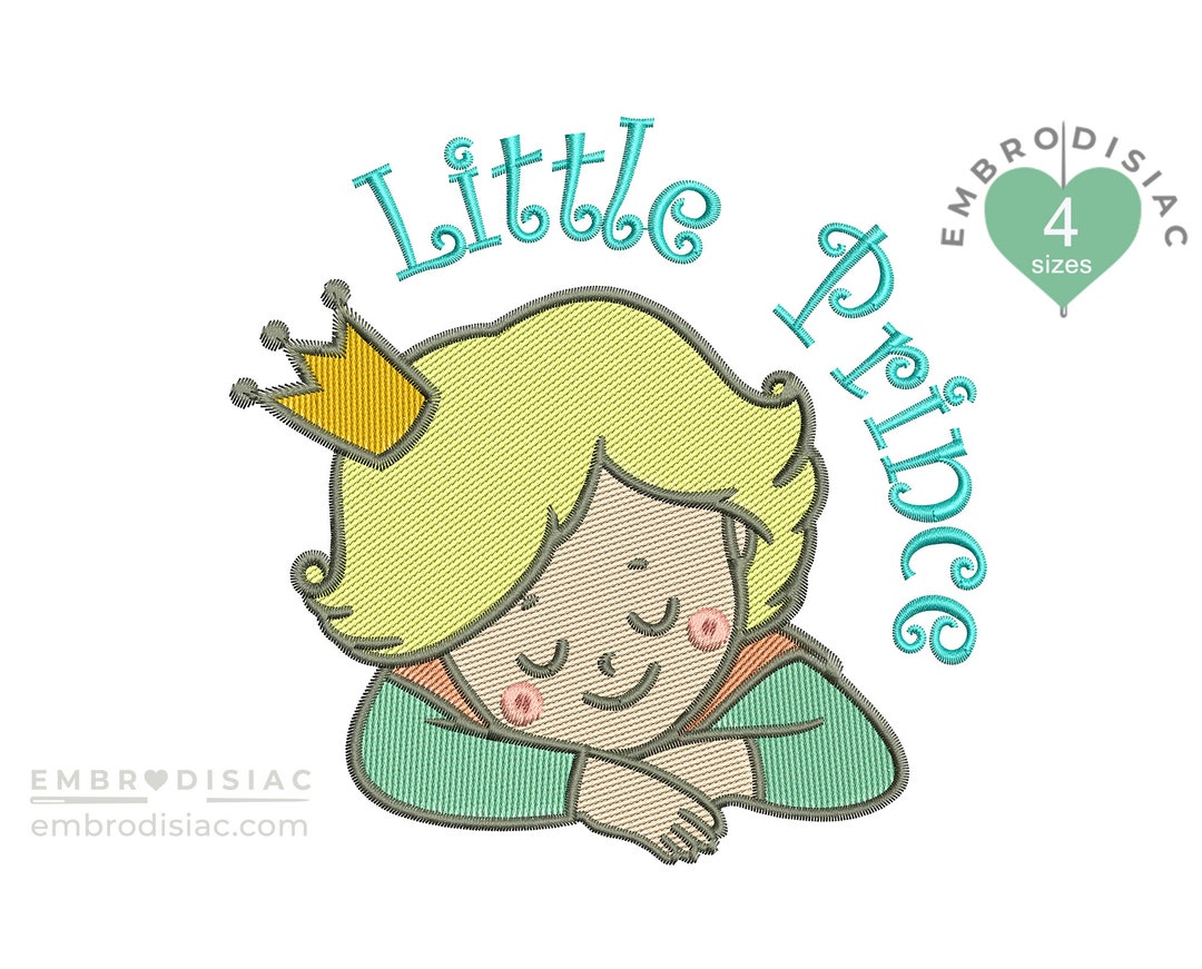 Little Prince Embroidery Design. Machine Embroidery Pattern. Baby Boy ...