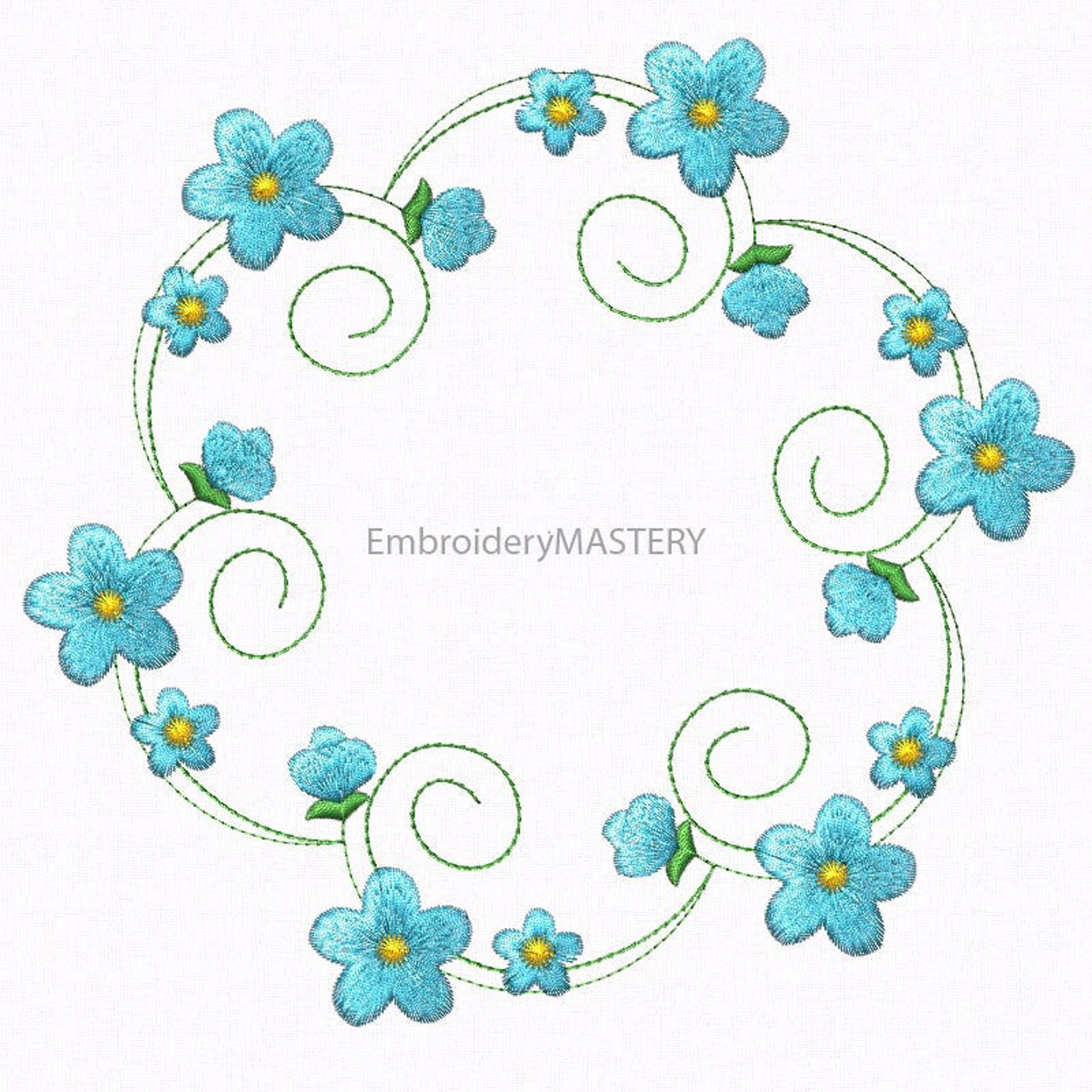 Flower Wreath Embroidery Design. Wreath Embroidery. Summer - Etsy