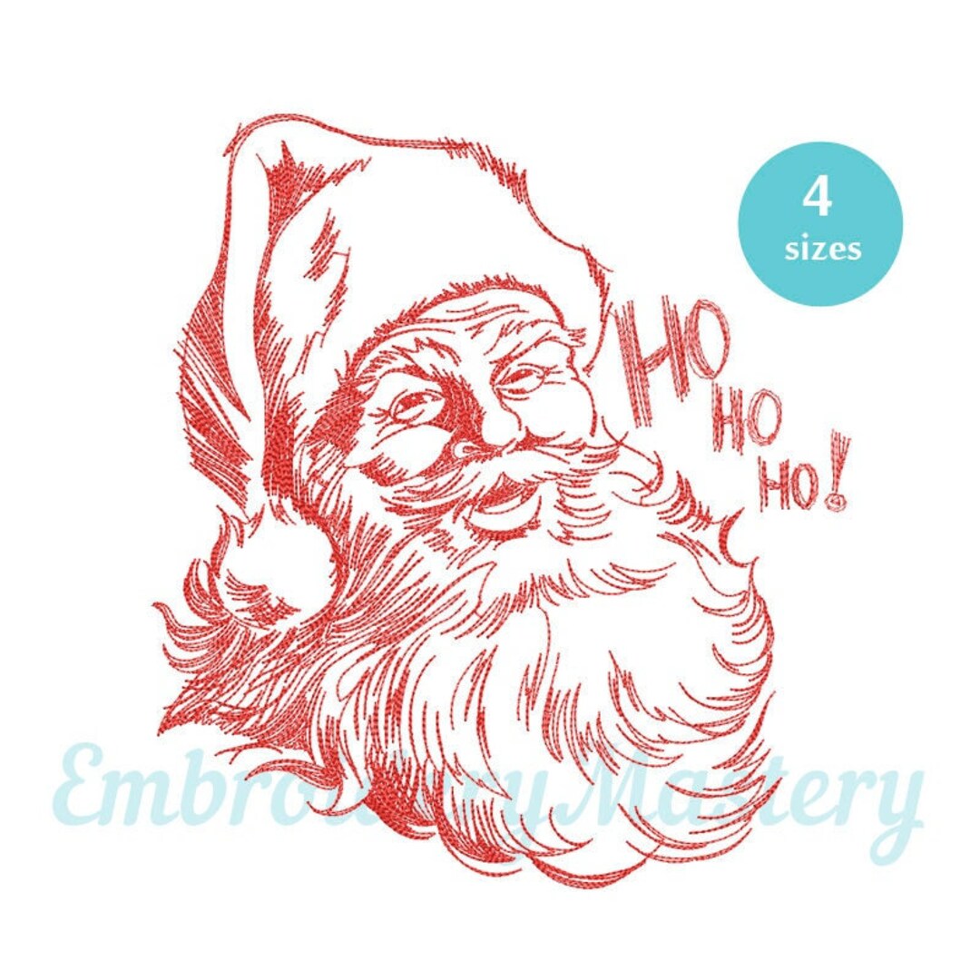 Machine Embroidery Christmas Designs. Santa Claus Digitized Embroidery ...