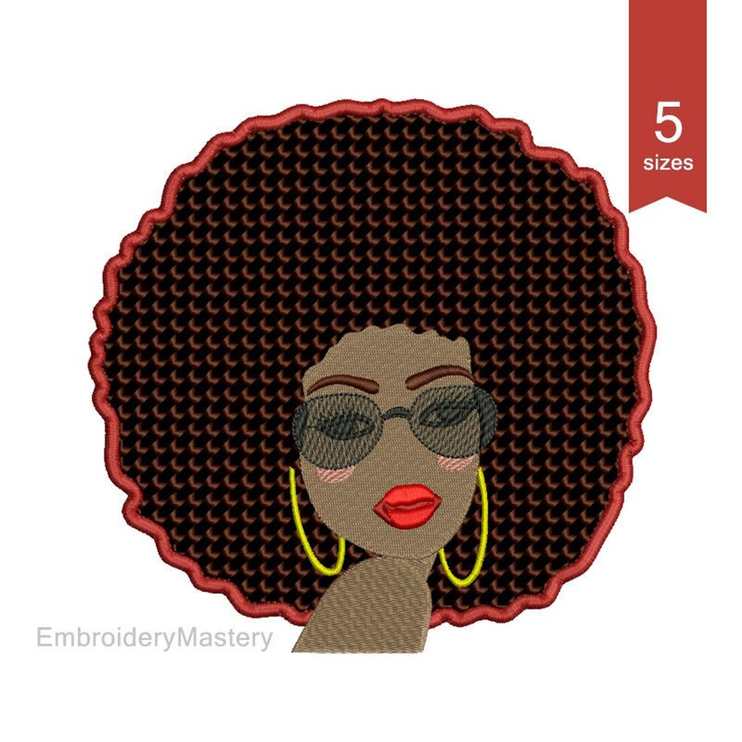 African Woman Machine Embroidery Applique. 5 Sizes. Instant Download - Etsy
