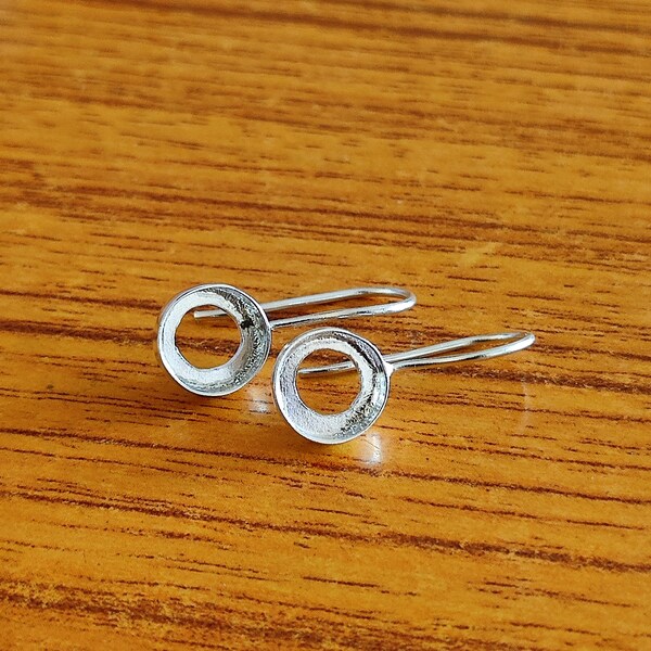 Bezel Cup Earrings - Etsy