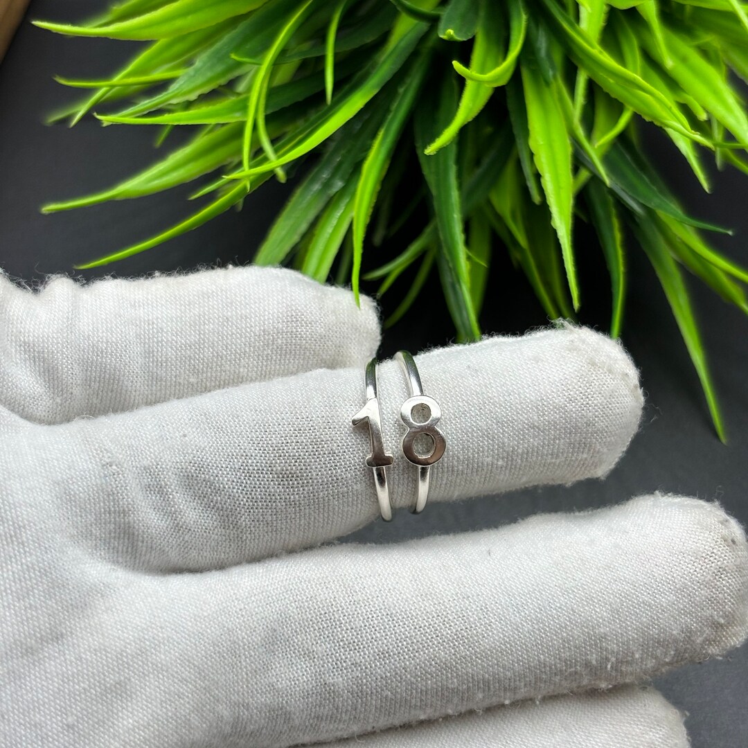 Personalized Number Rings •• Initial Rings •• Letter Rings •• 925 ...