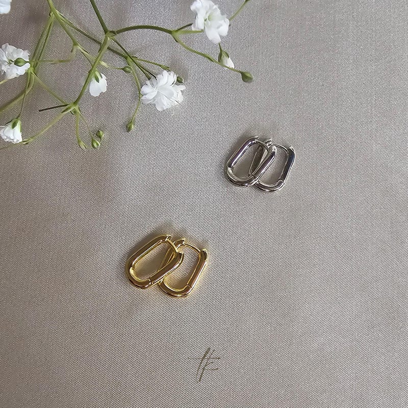 Rectangle Hoops - Etsy