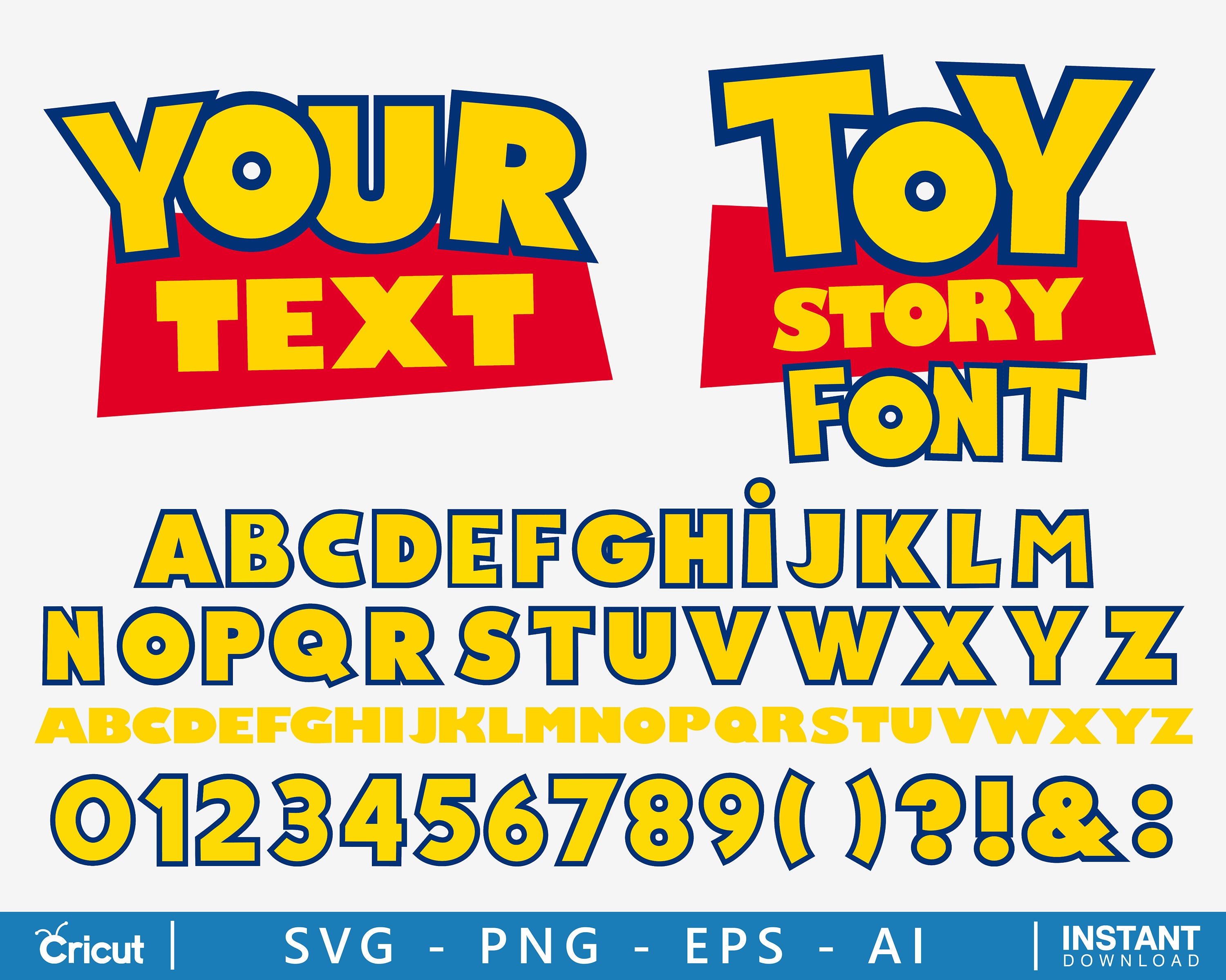 Toy Story Alphabet Logo Font SVG PNG PDF Cricut Norway Toy Story Alphabet Logo Font SVG PNG PDF Cricut Norway