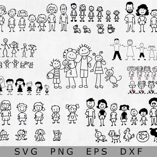 HUGE Pack of Stick Figure Clipart Clip Art Vectors Stick - Etsy