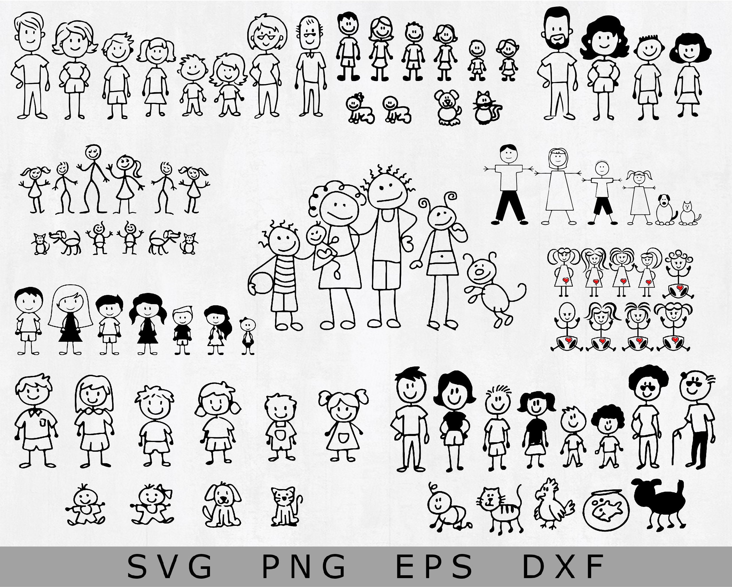 HUGE Pack of Stick Figure Clipart Clip Art Vectors Stick - Etsy
