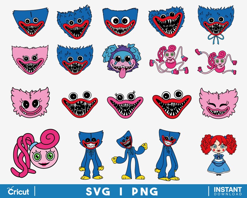 Huggy Wuggy Svg INSTANT DOWNLOAD Poppy Playtime Svg - Etsy