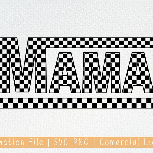 Racing Mama Checkered SVG PNG Mother's Day Design - Etsy