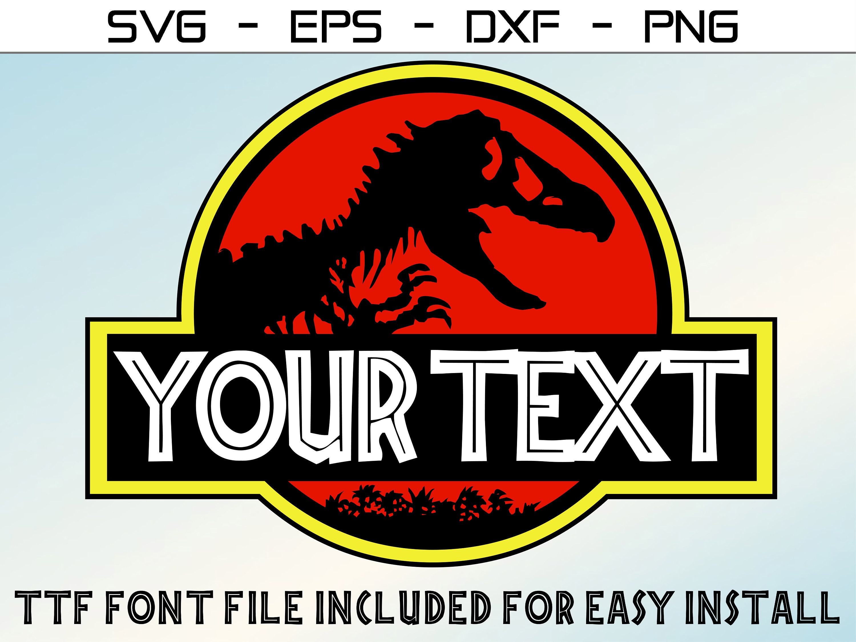 Jurassic Park Template Svg Layered Svg Diy Custom Svg Etsy Australia