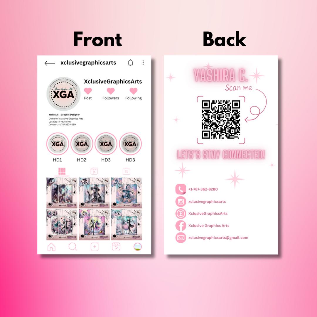 Instagram Business Cards DIY Canva Digital Business Card Beauty ...