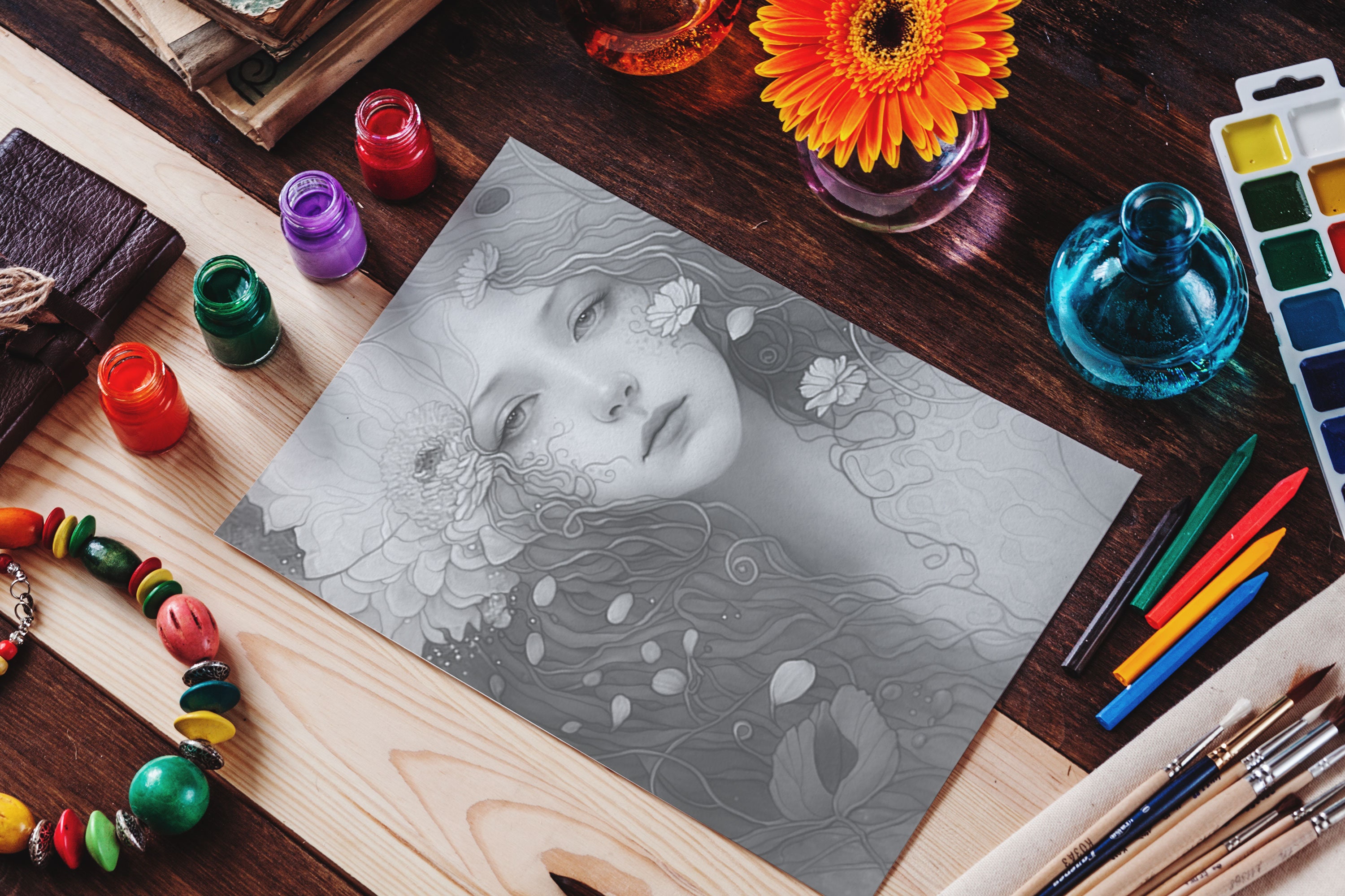 Coloring Page Printable Coloring Book for Adults Instant - Etsy Australia