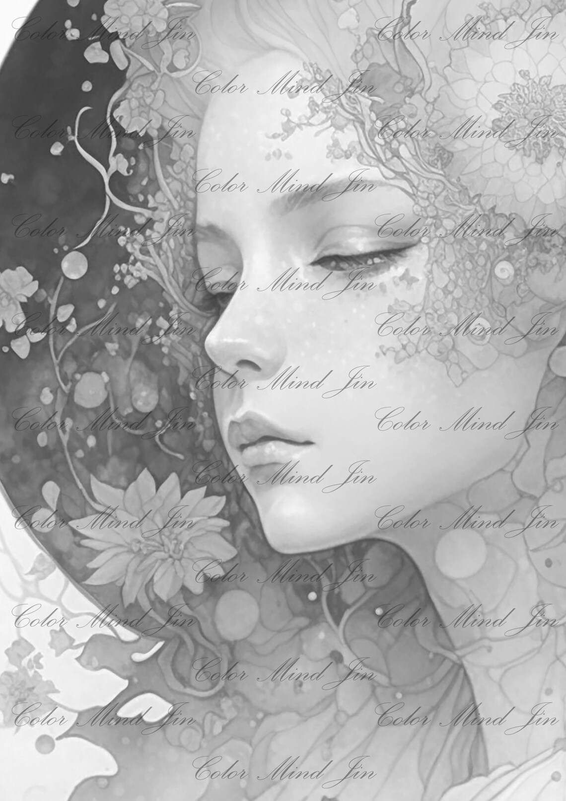 Printable Poster Coloring Page Coloring Book for Adults Instant ...