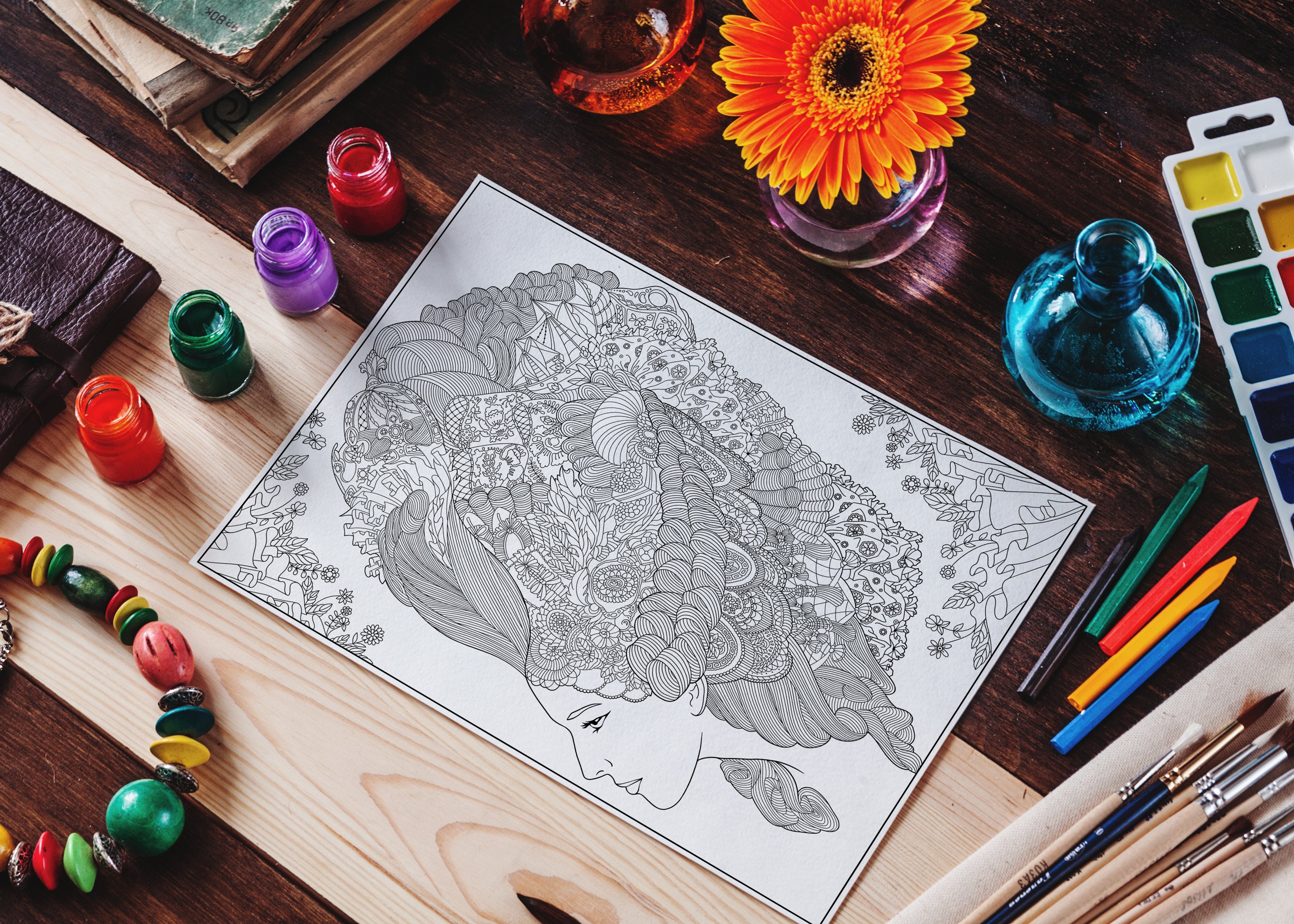 Coloring Page Bundle Printable Coloring for Adults Instant Download ...