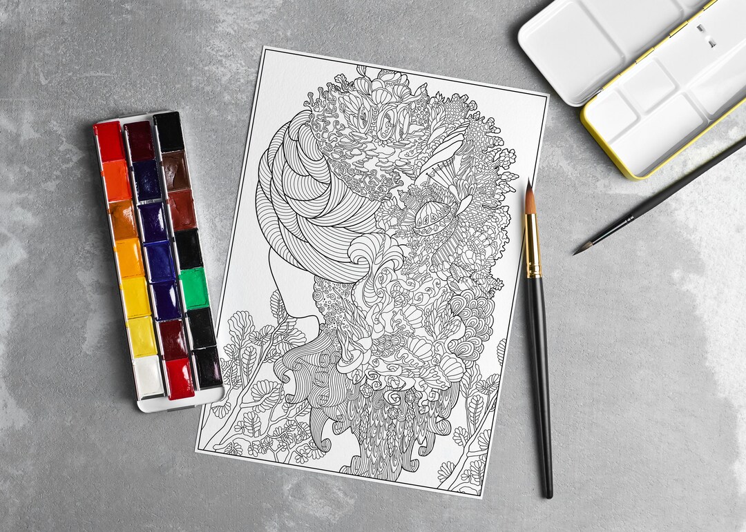 Large Size Coloring Page_printable Coloringbook Digital_high Quality ...
