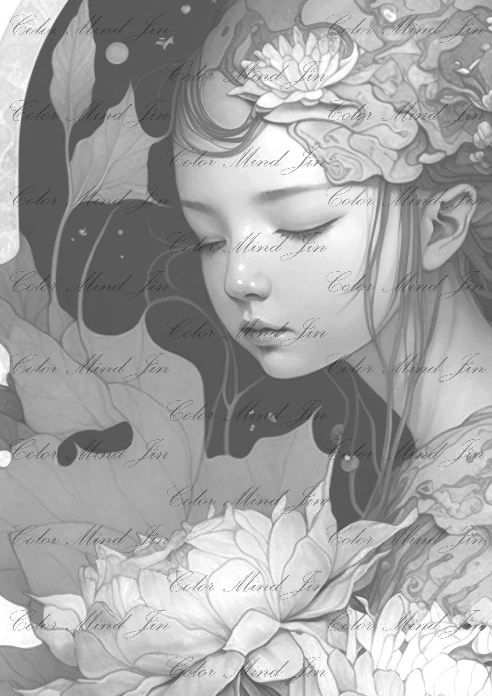 Delightful Doodles Grayscale Coloring Book - High Quality - Adults ...